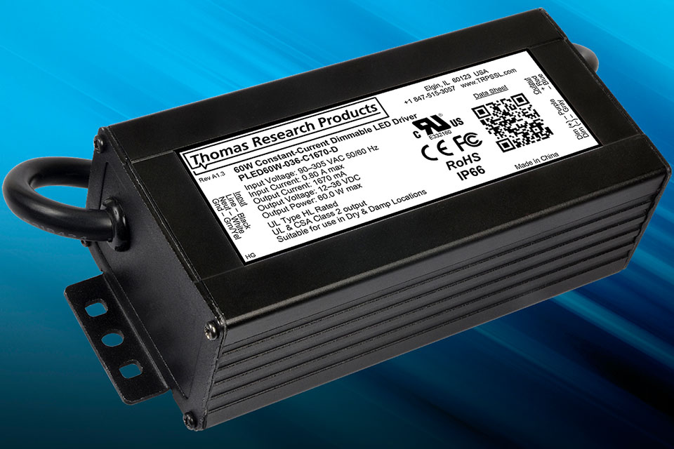 Thomas Research Products Introduces New PLED60W High Performance LED Thomas Research Products Introduces New PLED60W High Performance LED